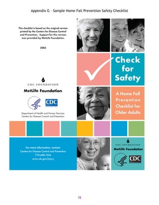 Cdc Home Falls Prevention Checklist