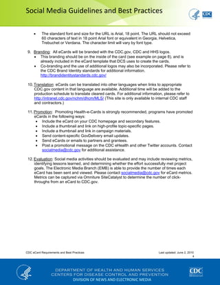 Cdc health e cards | PDF