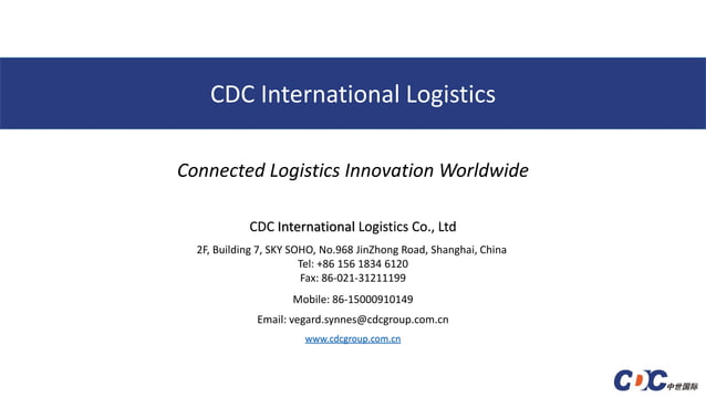CDC International Logistics - Company and Service Introduction | PPT