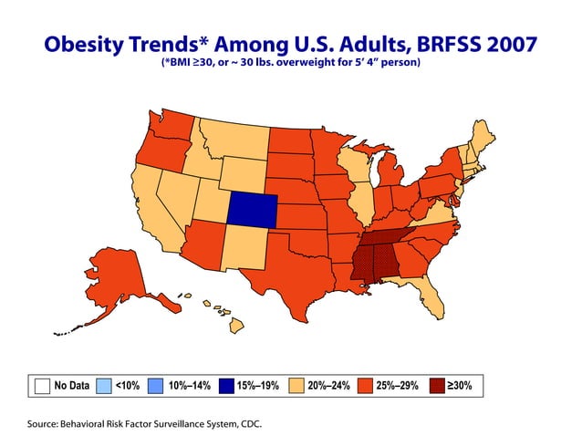 CDC Obesity Maps | PPT | Endocrine and Metabolic Diseases | Diseases ...