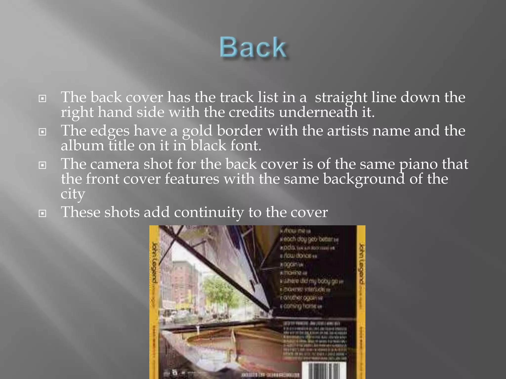 Cd cover analysis | PPTX