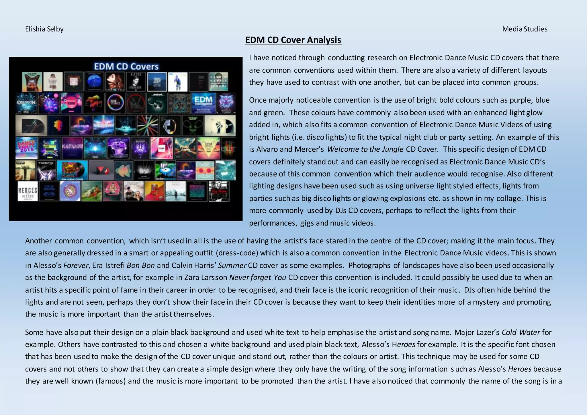 EDM CD Cover Analysis | PPT