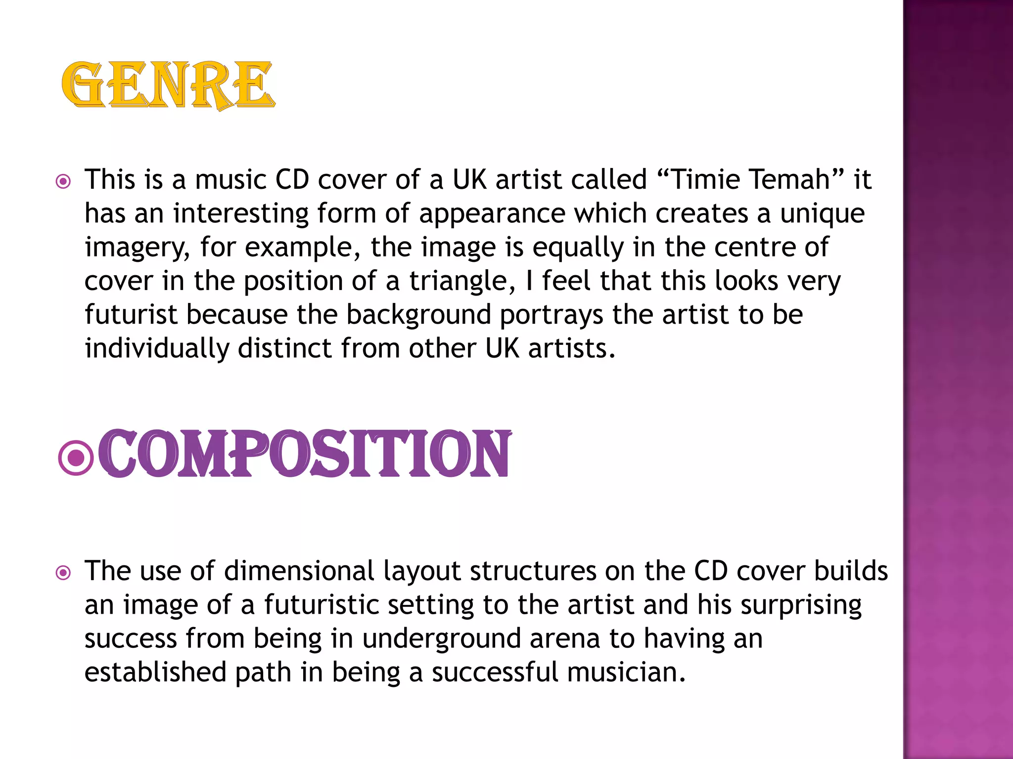 Cd cover analysis 2 | PPTX