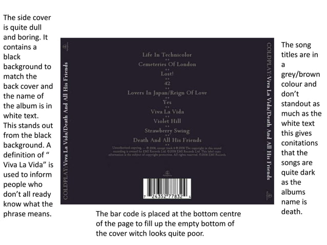 Cd cover analysis media studies | PPT