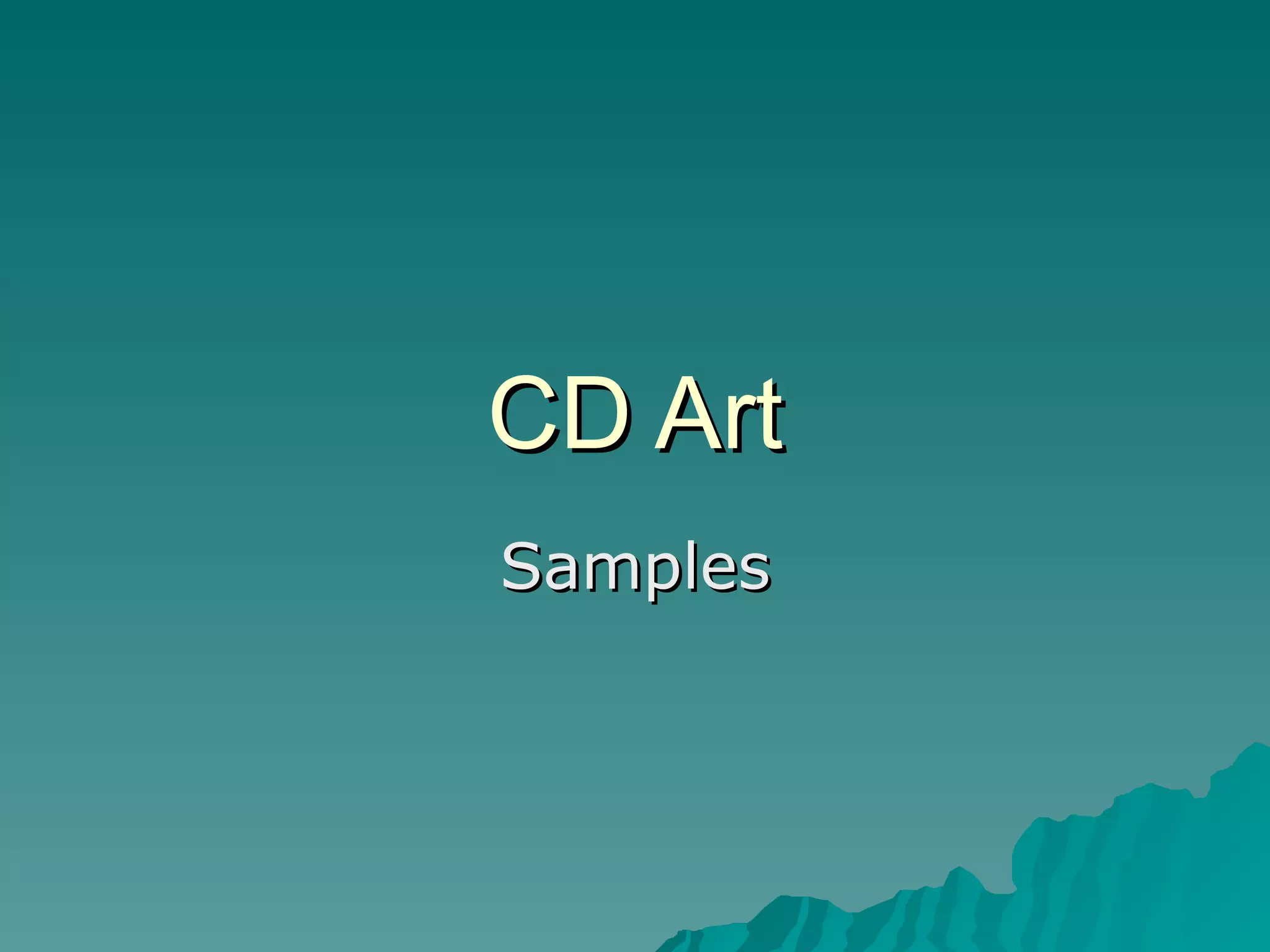 Cd cover art | PPT