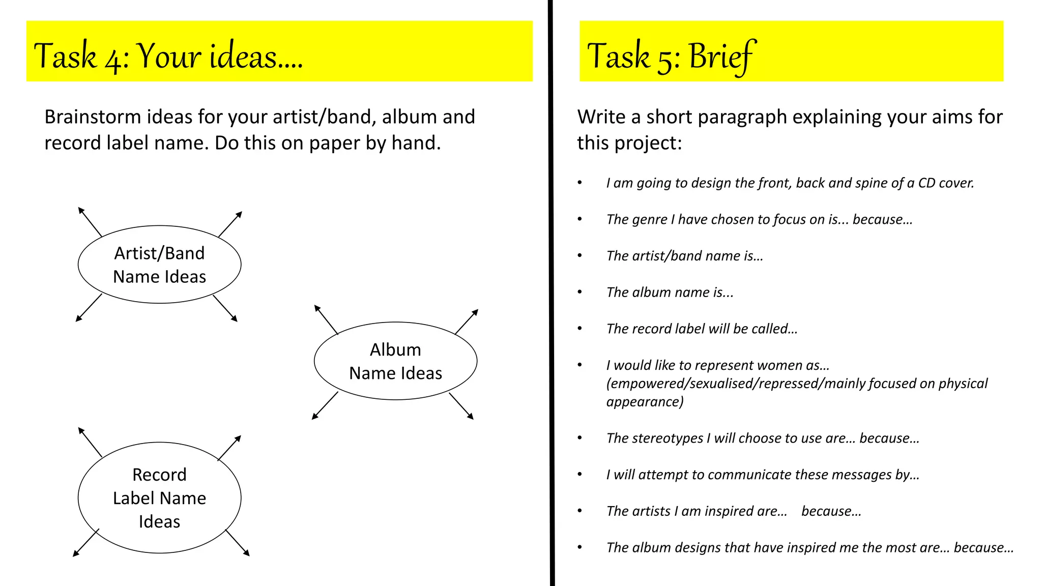 Cd cover brief and ideas | PPTX