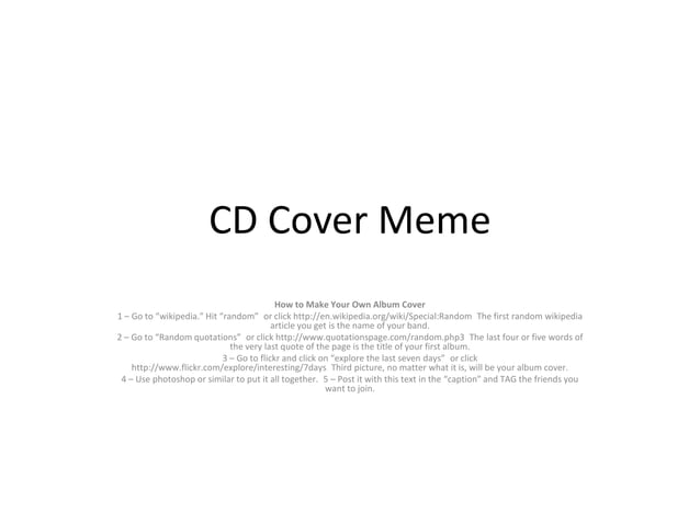 Cd cover meme | PPTX