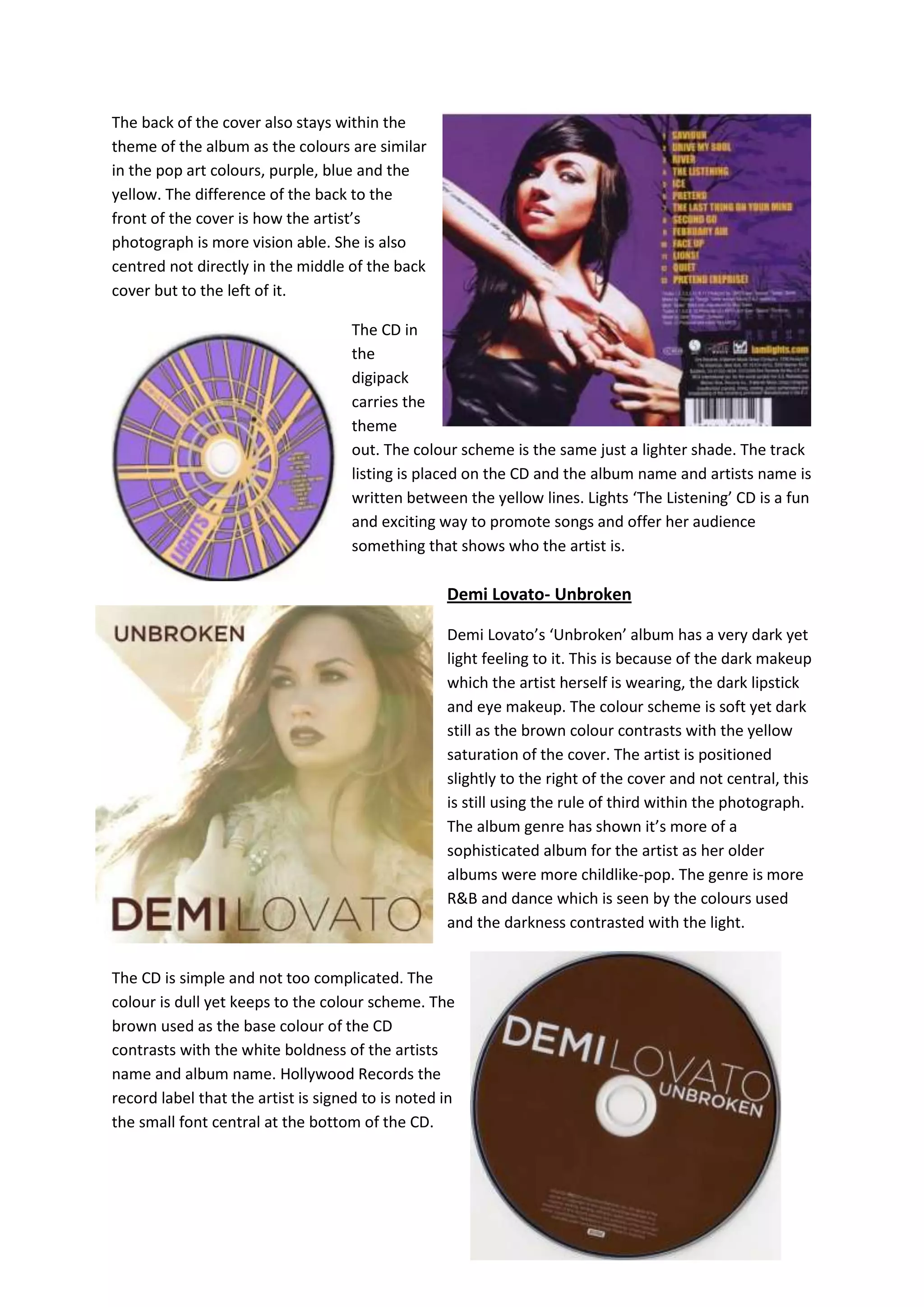 Cd covers | DOCX