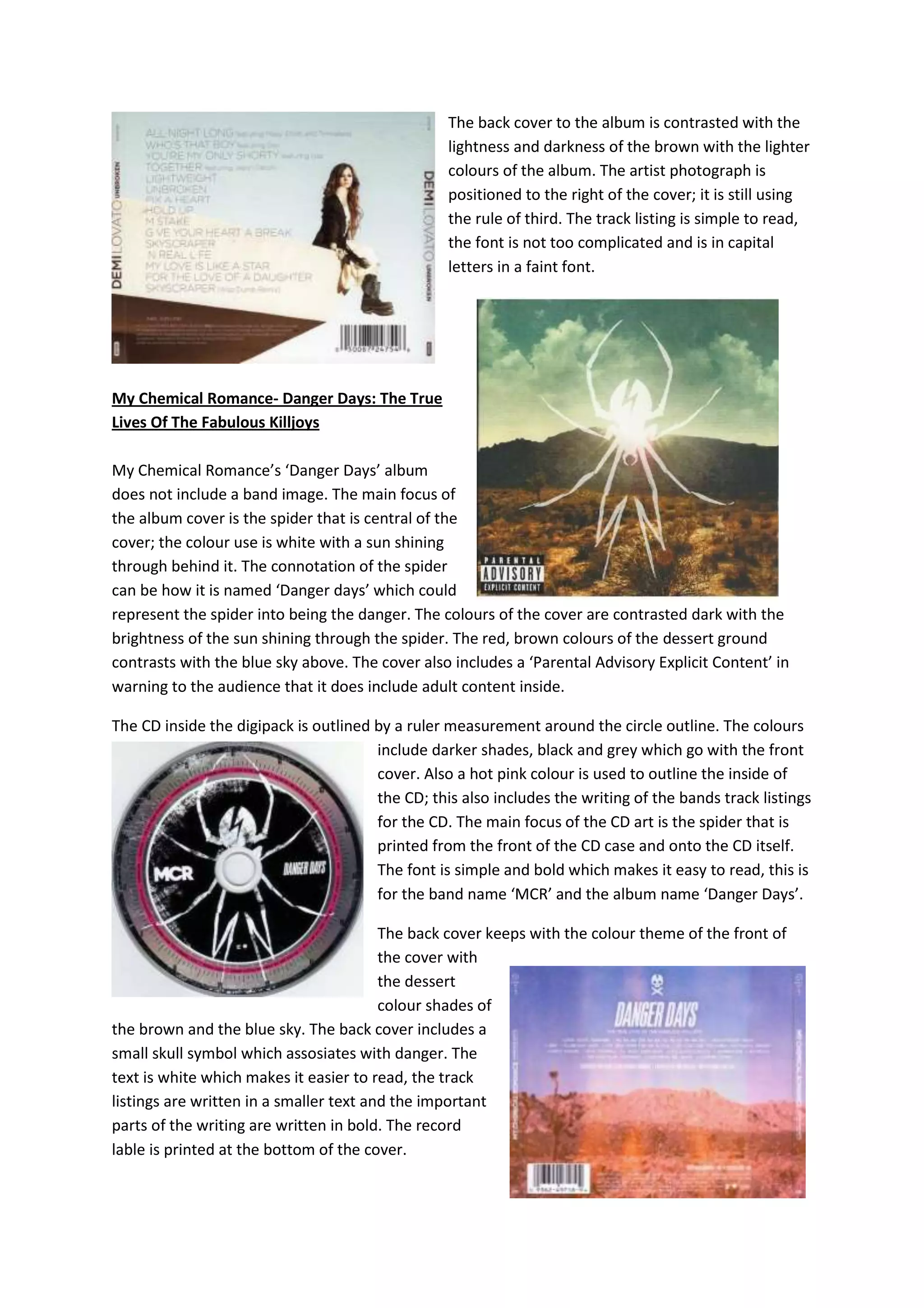 Cd covers | DOCX