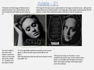 Adele 21 Back Cover
