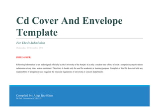 CD Cover and Envelope_2016 | PDF