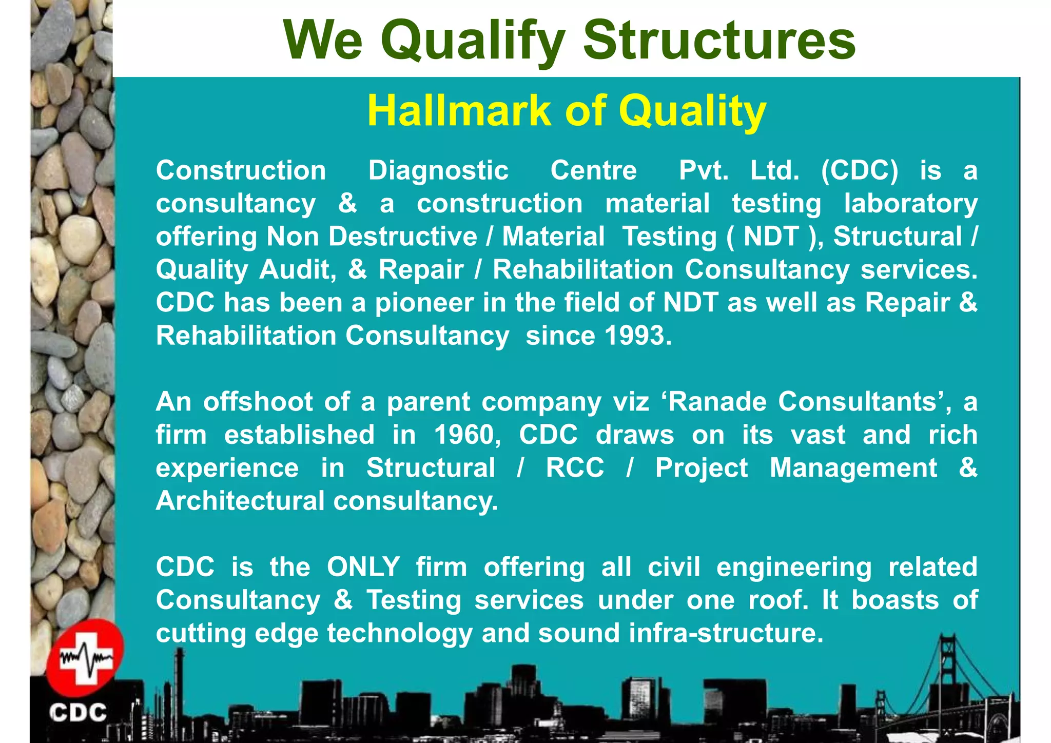 Construction Diagnostic Centre Pvt Ltd - Company profile | PDF | Civil ...