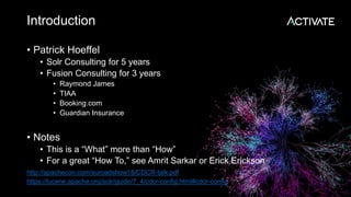 Cross Data Center Replication Options - A Practical Guide to CDCR - Patrick Hoeffel, Polaris ...