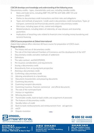 CDCS (Certified Documentary Credit Specialist) | PDF
