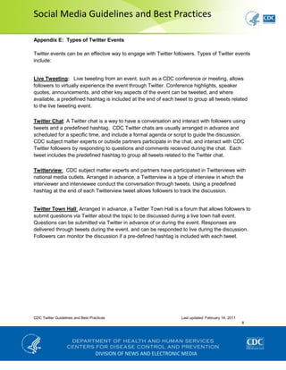 Cdc twitter guidelines | PDF