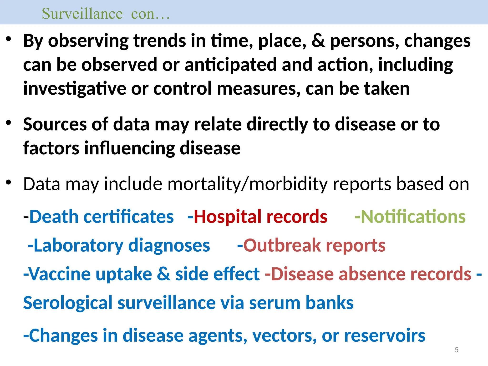 cdc Unit 4 Disease Surveillance.pptx For | PPTX
