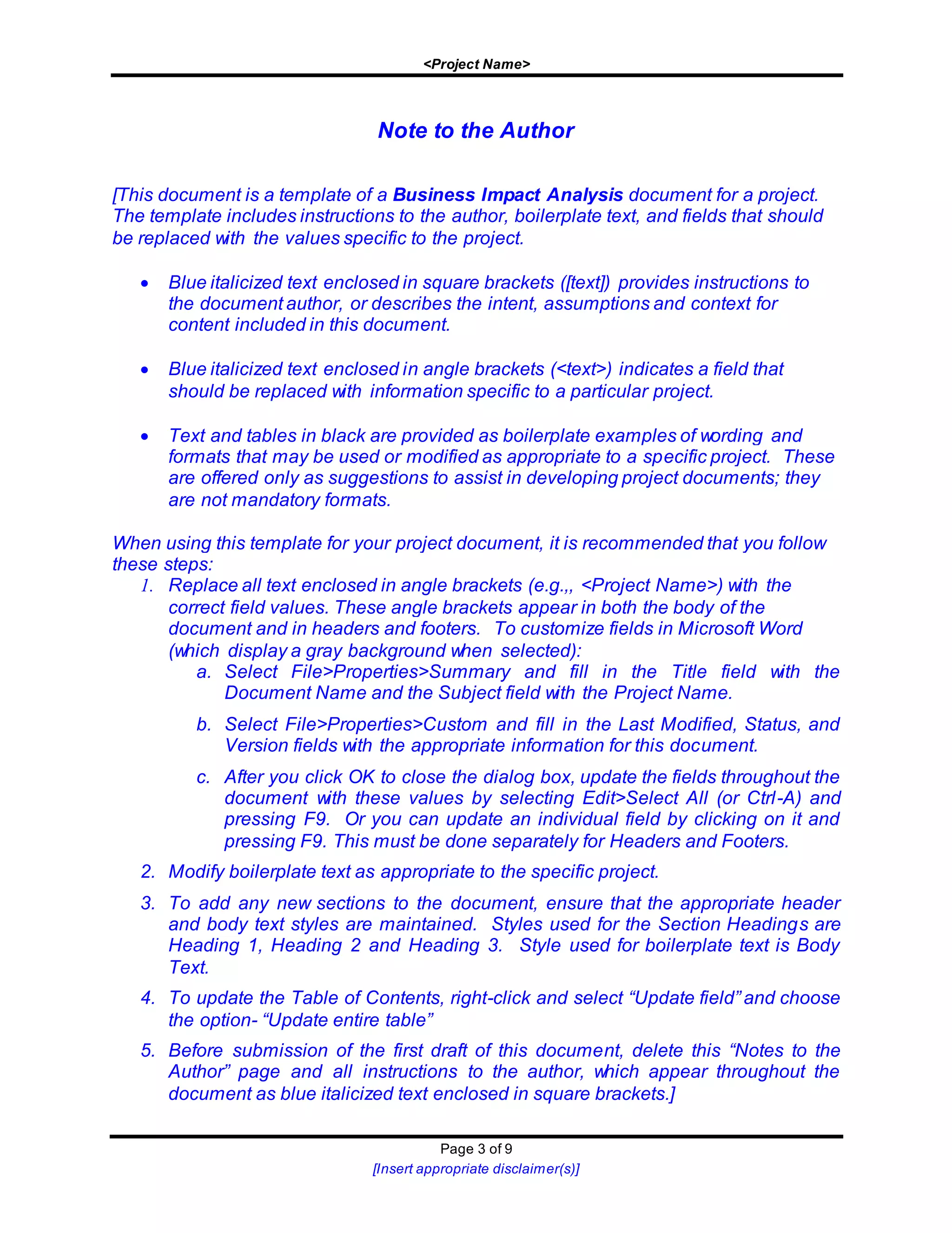 Impact Analysis Template | DOC