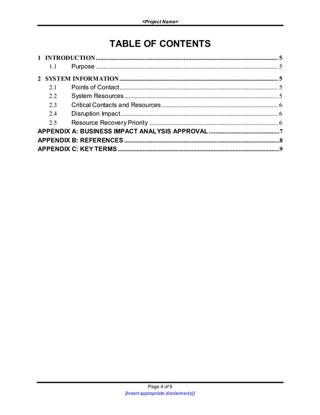 Impact Analysis Template | DOC