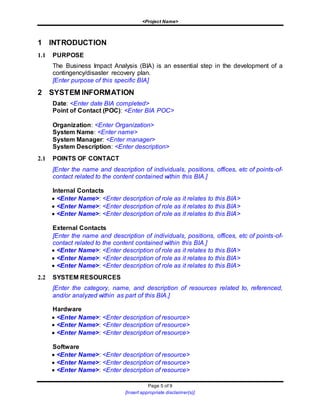 Impact Analysis Template | DOC