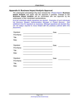 Impact Analysis Template | DOC