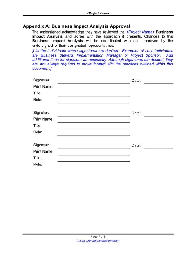 Impact Analysis Template | DOC