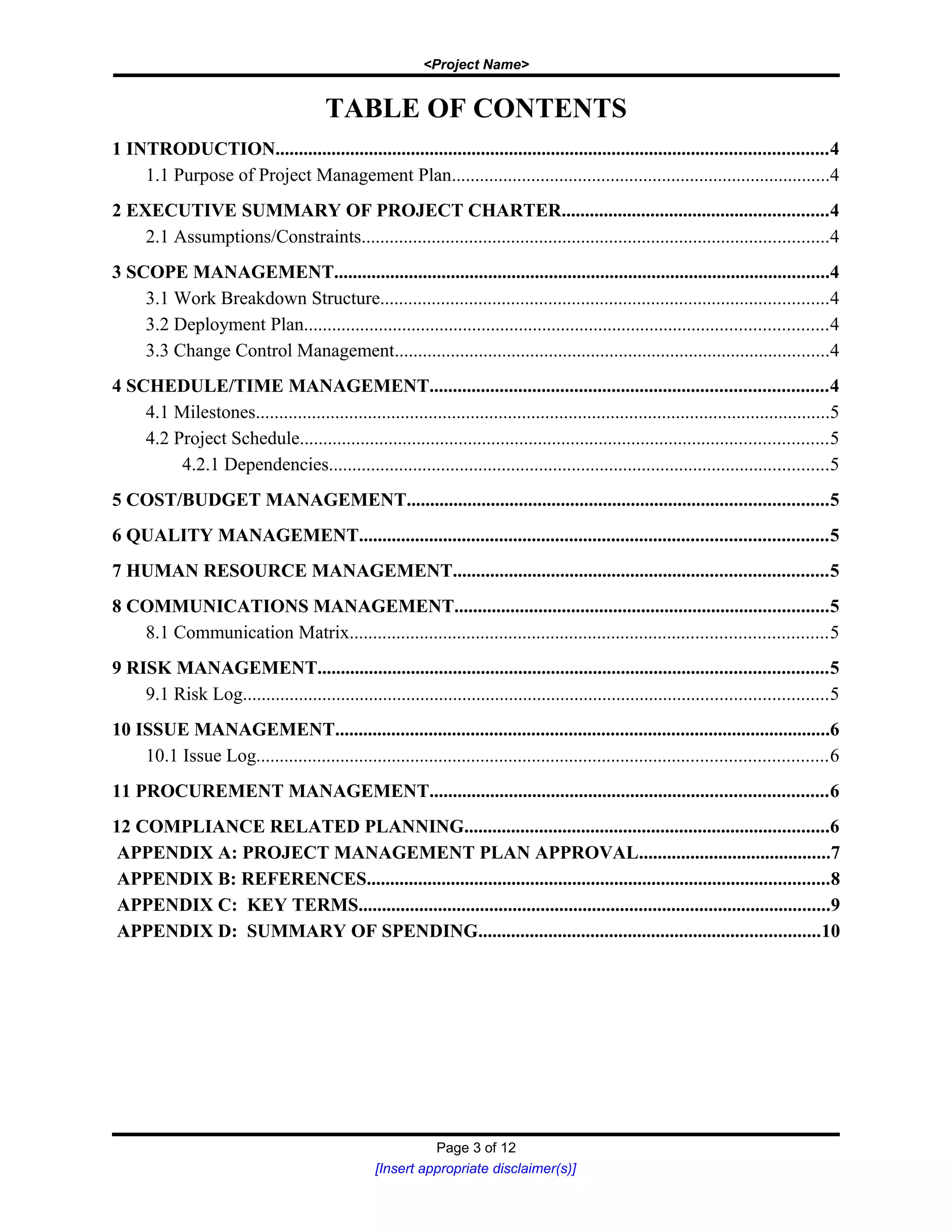 Cdc up project_management_plan_template | DOC