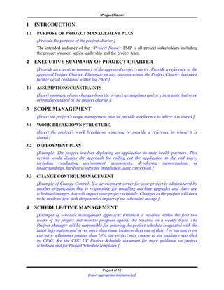 Cdc up project_management_plan_template | DOC