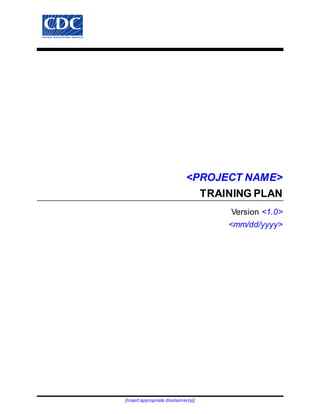 Cdc up training_plan_template | DOCX | Desktop Publishing | Computer ...