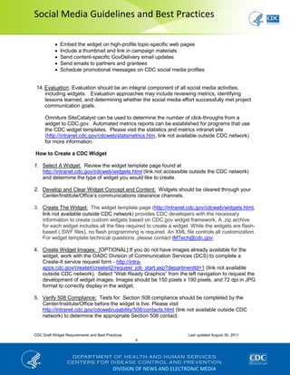Cdc widgets | PDF