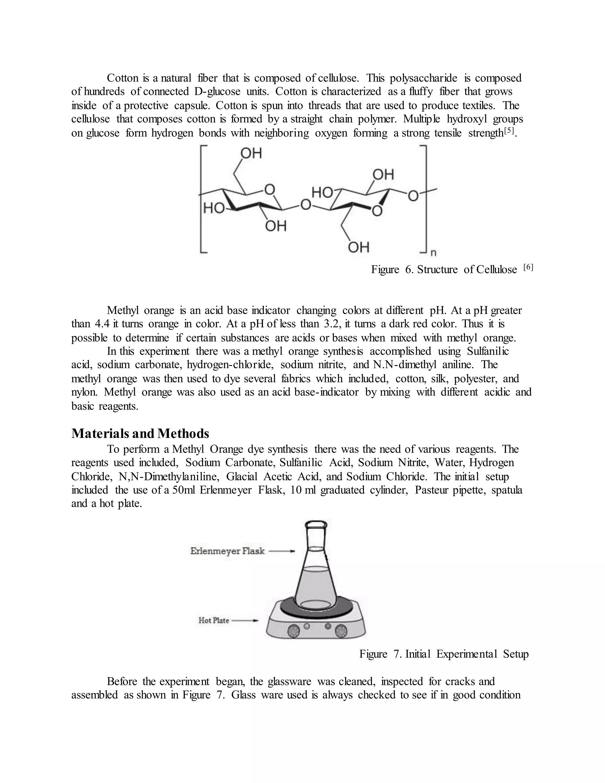 Synthesis of Methyl Orange Dye | DOCX