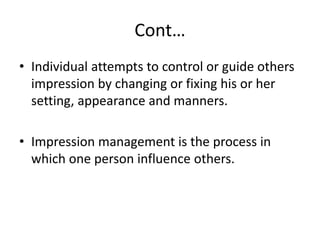 impression management PPT | PPT