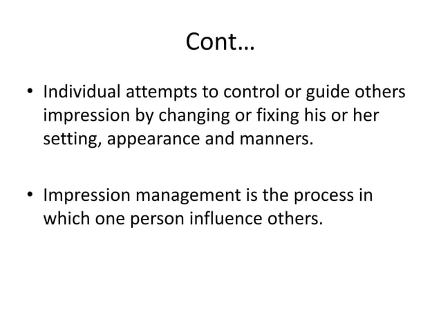 impression management PPT | PPT