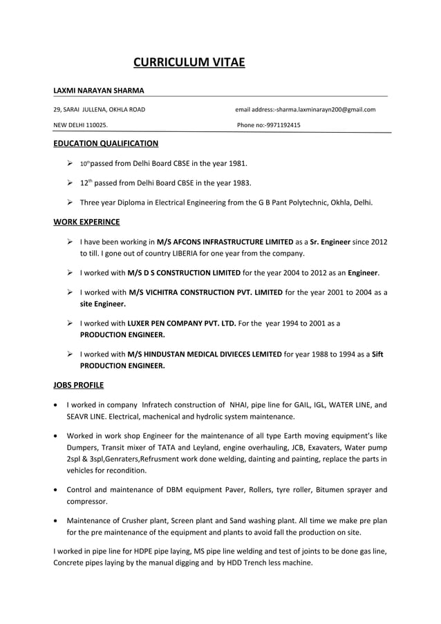CURRICULUM VITAE- updated | PDF | Free Download