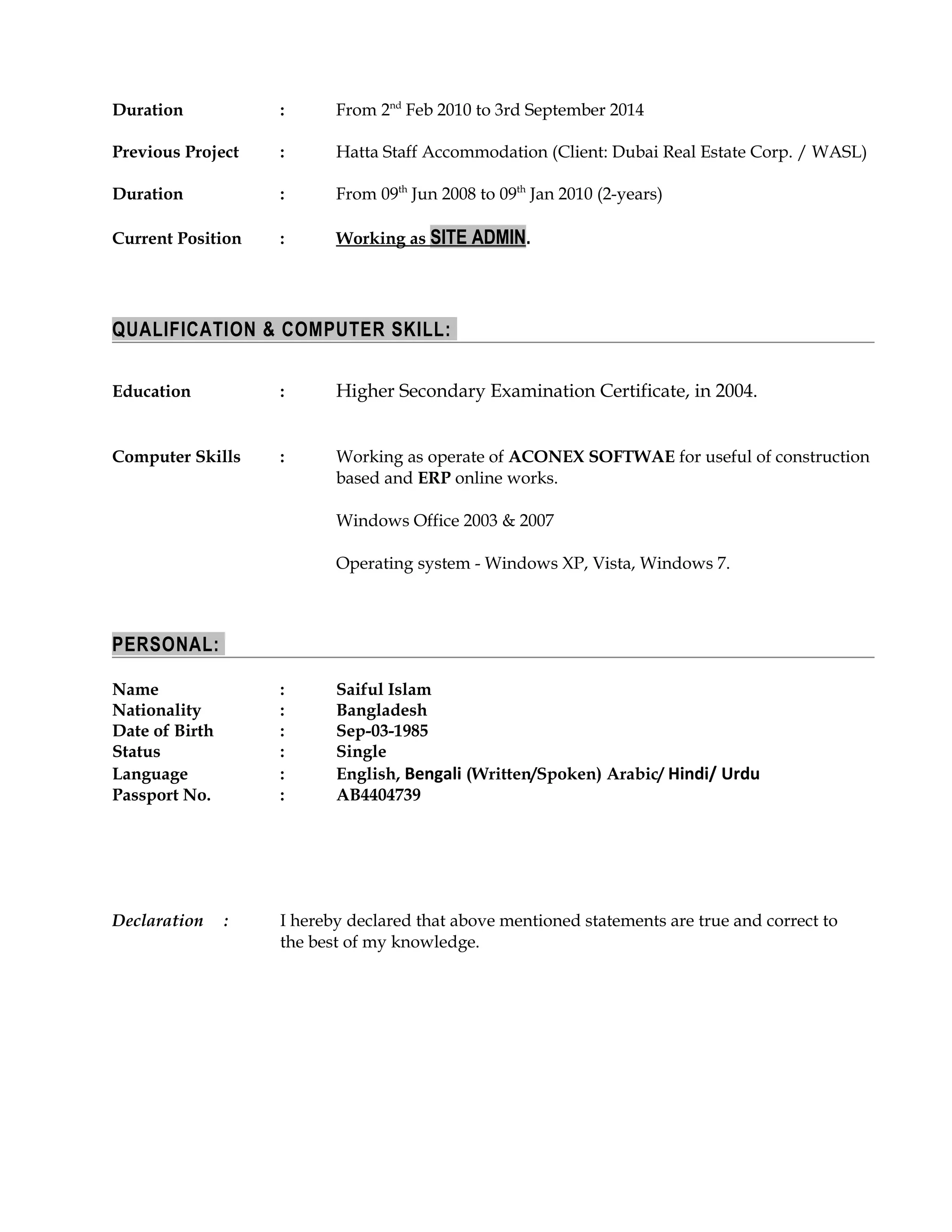 Saiful Islam-CV.DOC