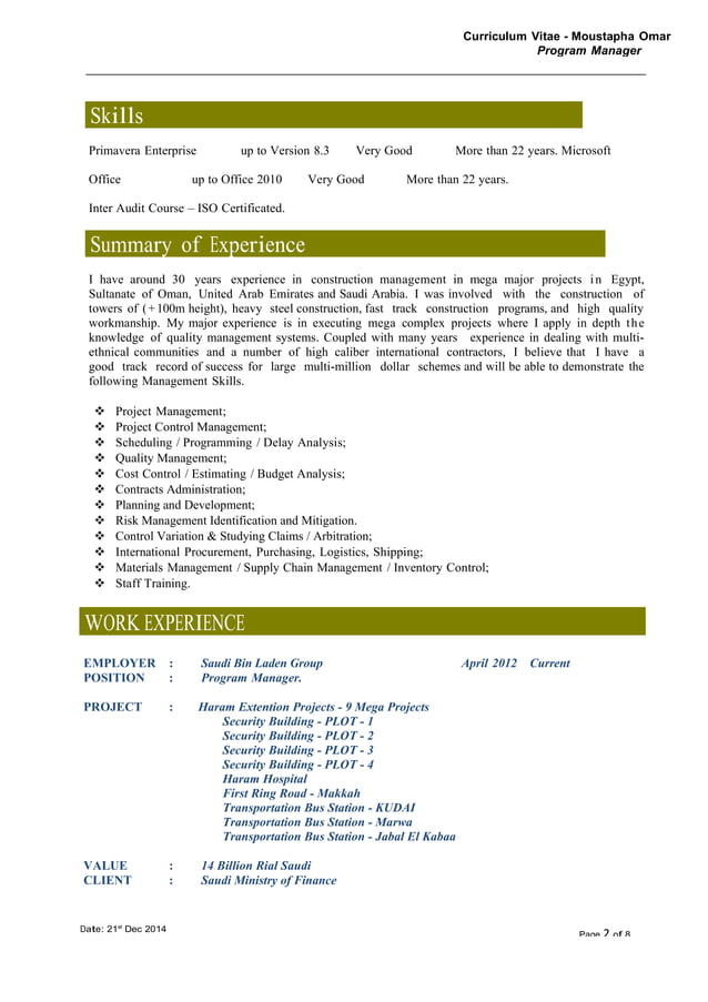 Resume - Moustapha Omar | DOC