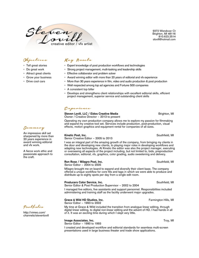 Steven Lovill CV 2015c | PDF