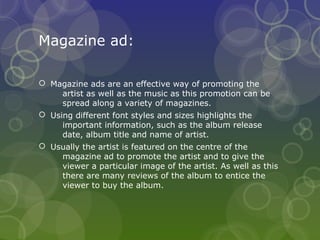 Cd digipack and magazine ad | PPT | Free Download