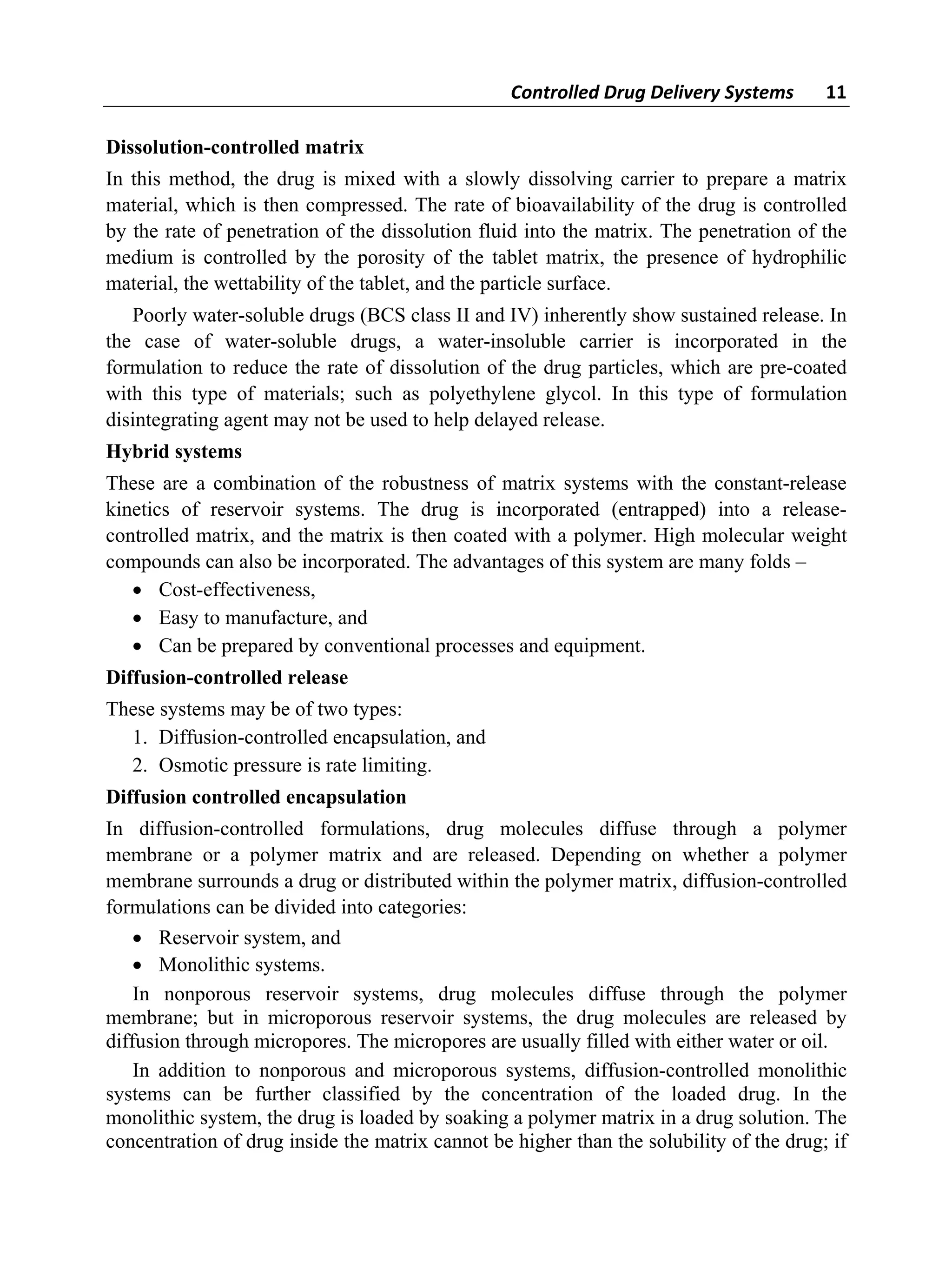 Controlled drug delivery systems for Pharmacy Students | PDF