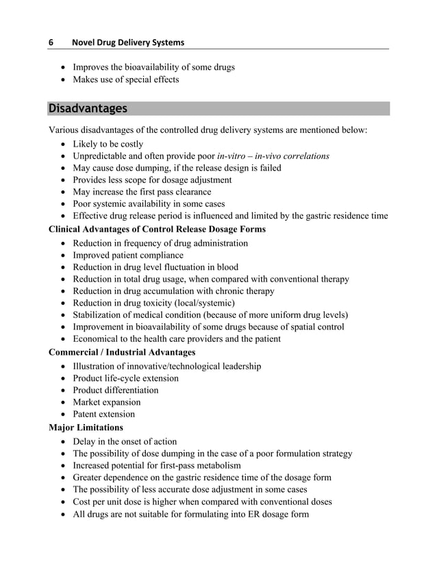 Controlled drug delivery systems for Pharmacy Students | PDF