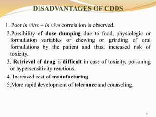 Controlled drug delivery Systems | PPTX