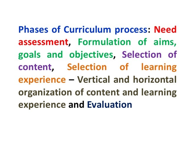 Process of Curriculum Development