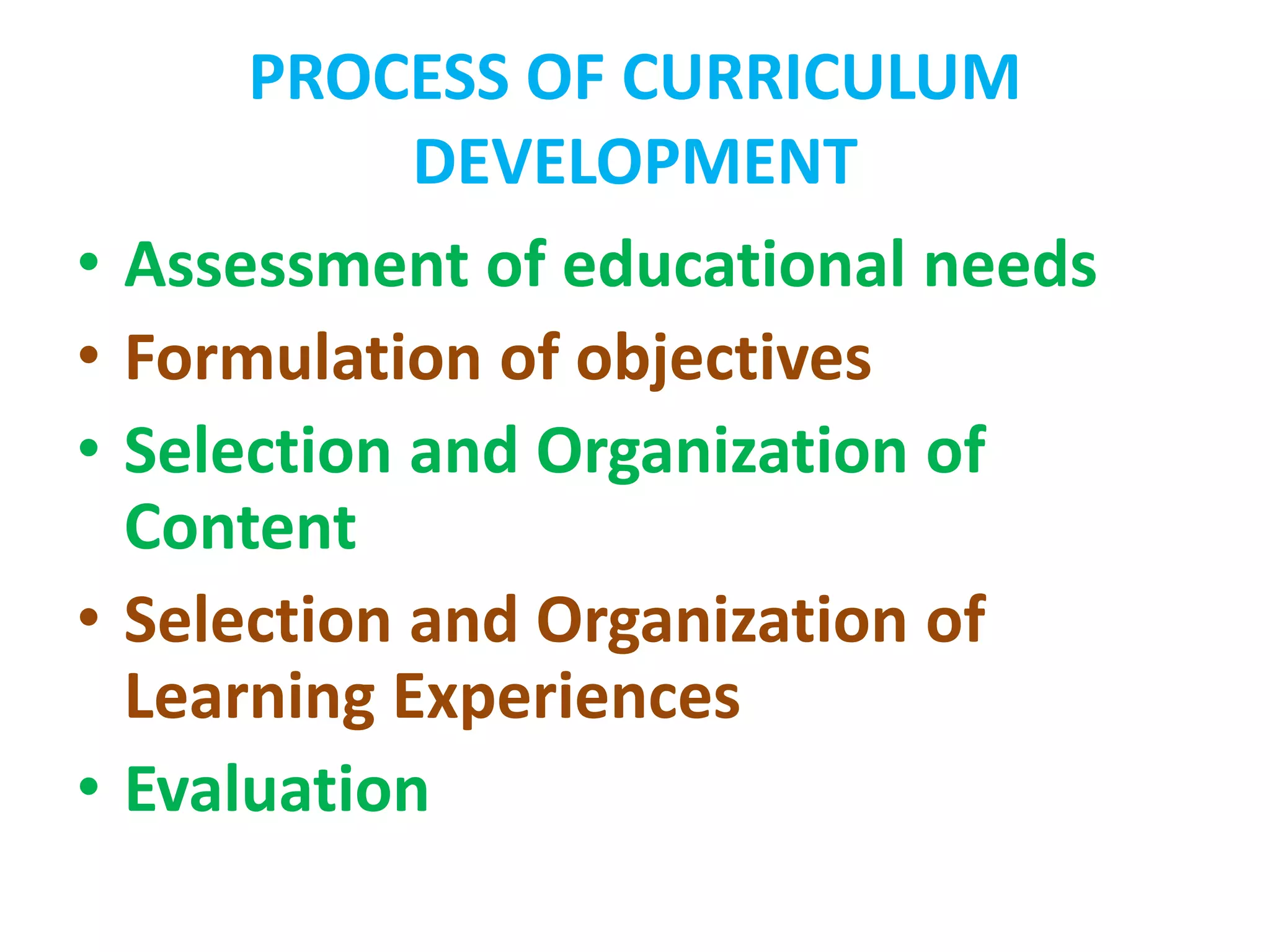 Process of Curriculum Development | PPTX
