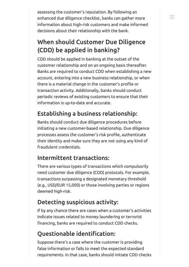 CDD Vs EDD: How Crucial is Customer Due Diligence for Banks in the UK? | PDF