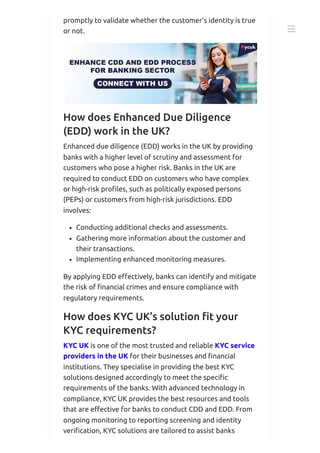 CDD Vs EDD: How Crucial is Customer Due Diligence for Banks in the UK ...