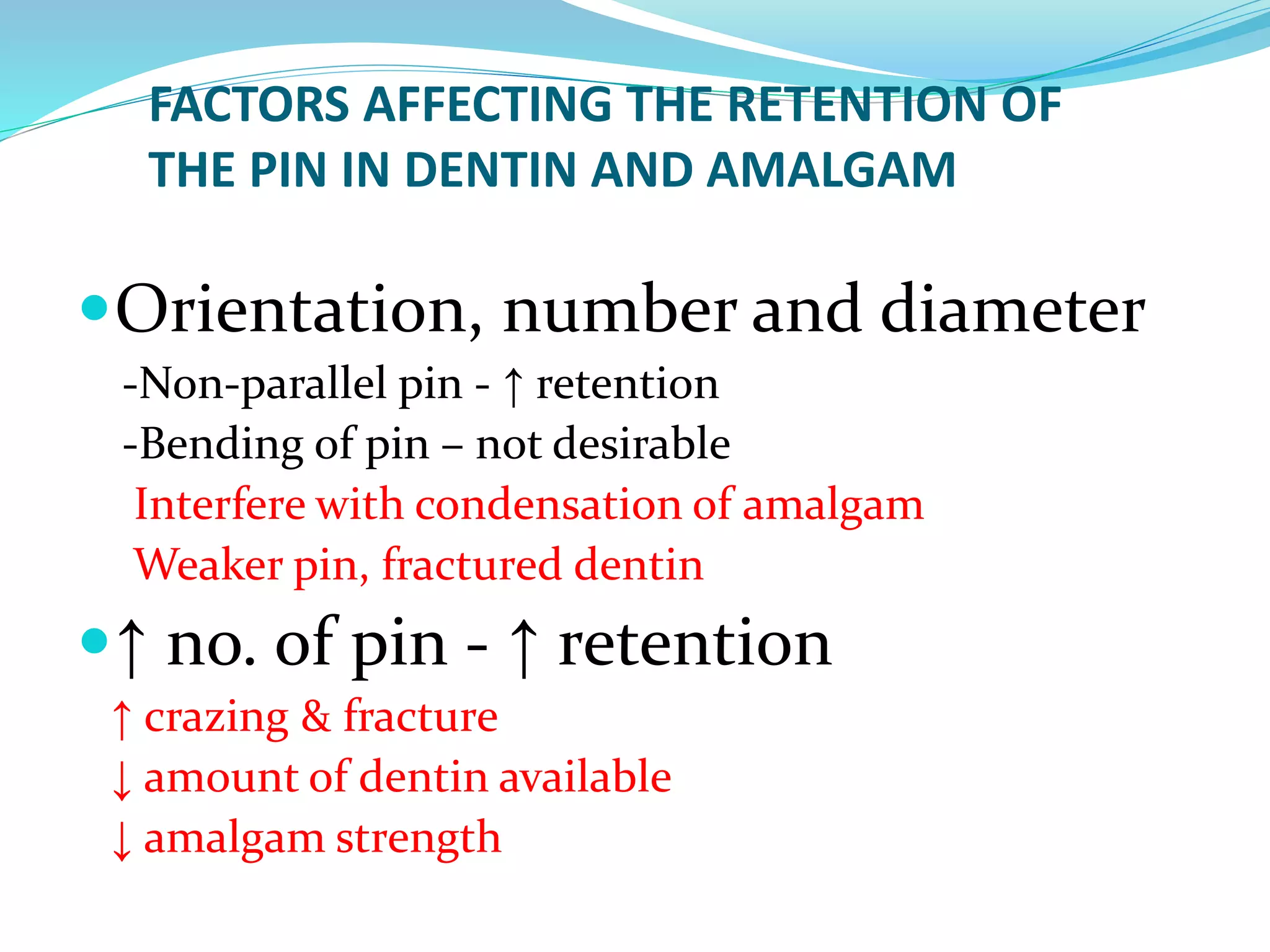 Pin Retained Restoration | PPTX