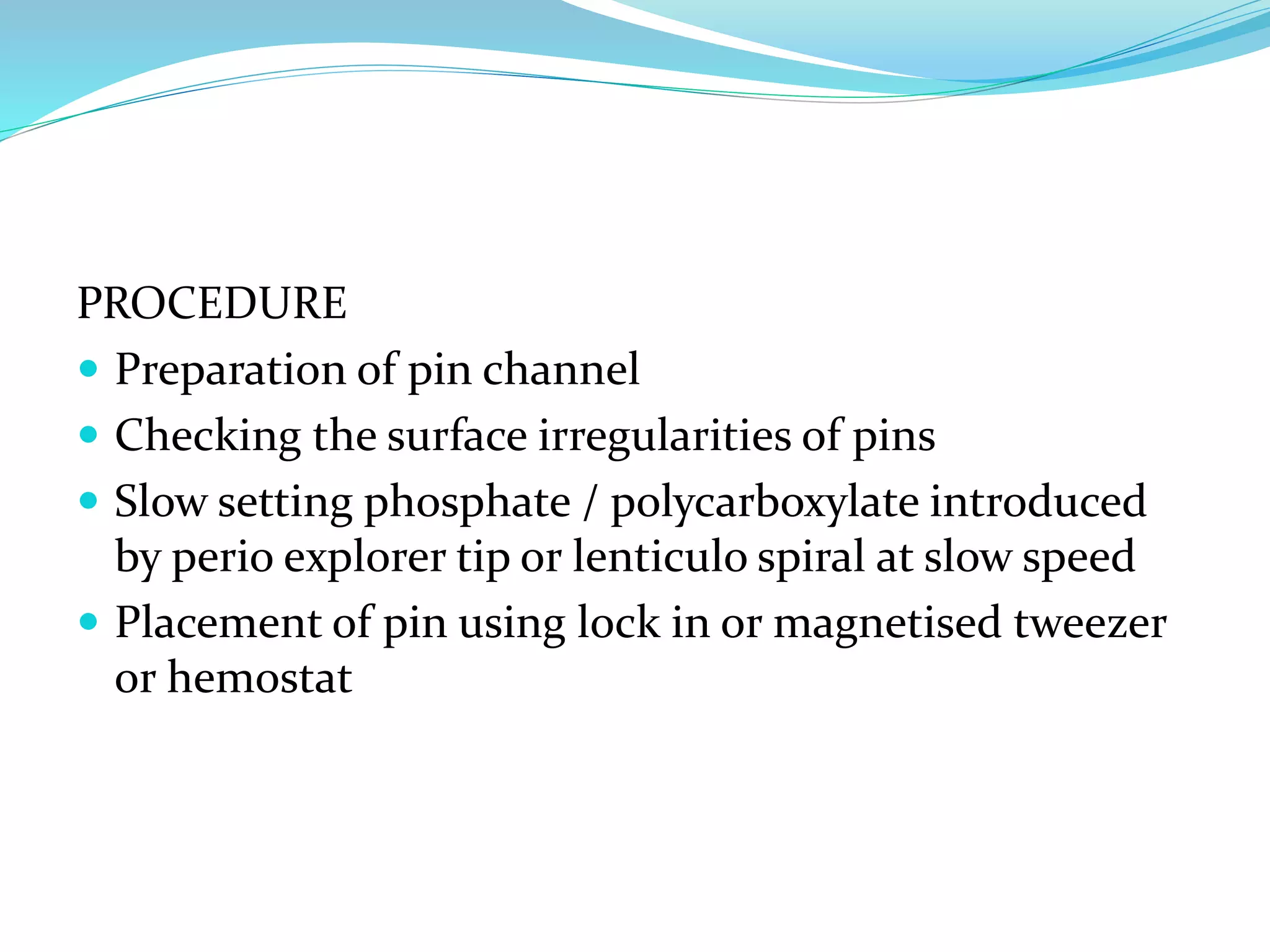 Pin Retained Restoration | PPTX