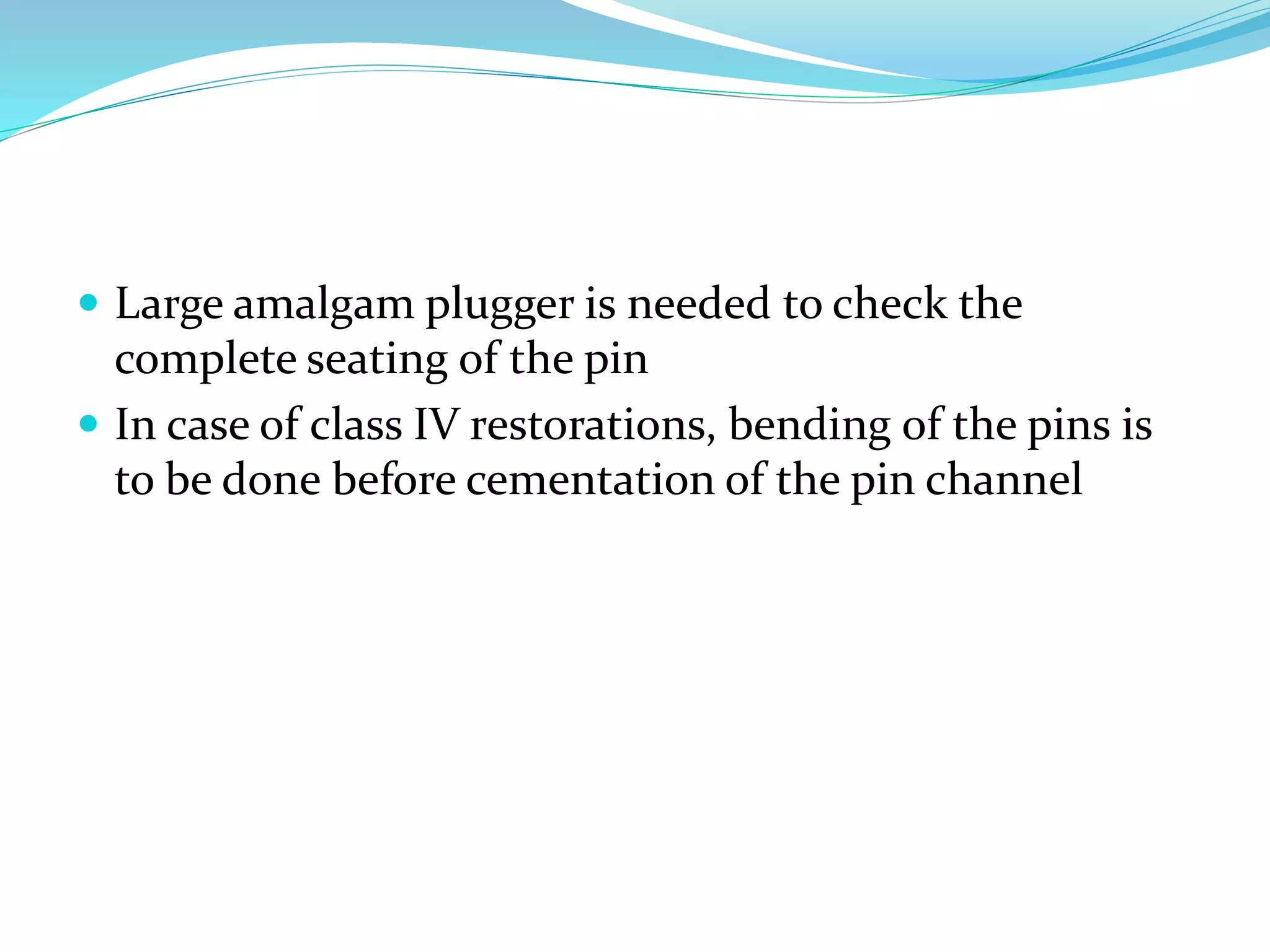 Pin Retained Restoration | PPTX