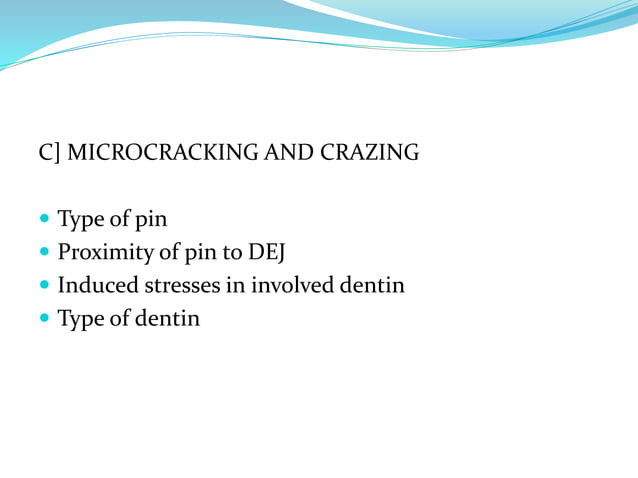 Pin Retained Restoration | PPTX | Dental Health | Diseases and Conditions
