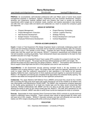 BarryRichardsonResume2014rev2 | PDF