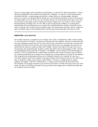 Ad copy; TWIZZLERS creative brief | DOCX